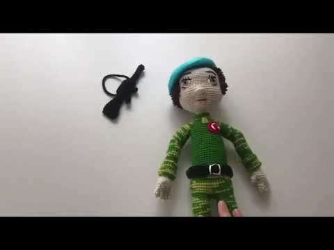 Amigurumi Asker Bebek Yapılışı Arm soldier baby
