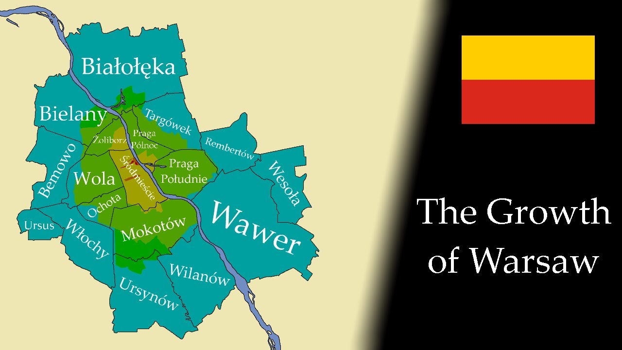 The Growth of Warsaw: Every Year - YouTube