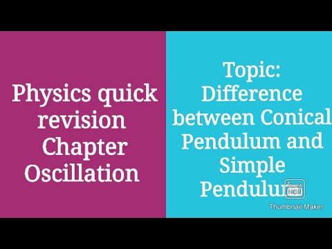 Difference between Conical Pendulum and Simple Pendulum - YouTube