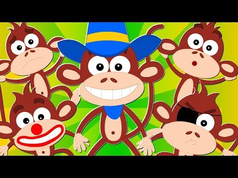 Beş Küçük Maymun | çocuk videoları | 5 Little Monkeys | Kids tv Türkçe | Bebek Şarkıları Çizgi Film