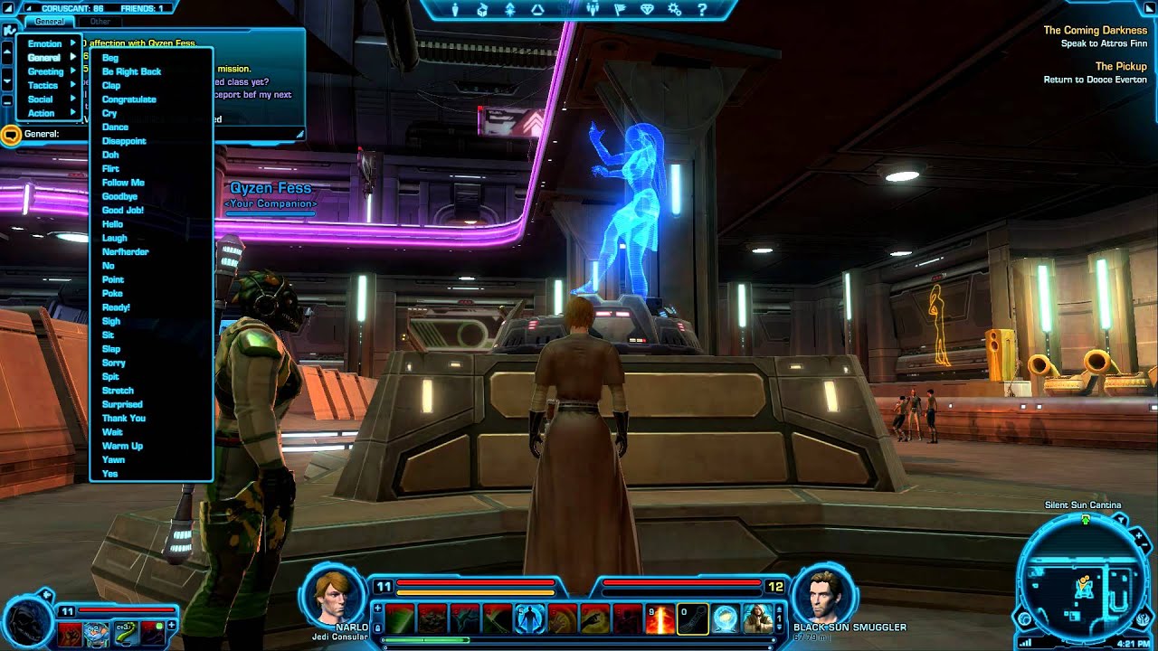 SWTOR: Dancing with a twilek cantina performer - YouTube