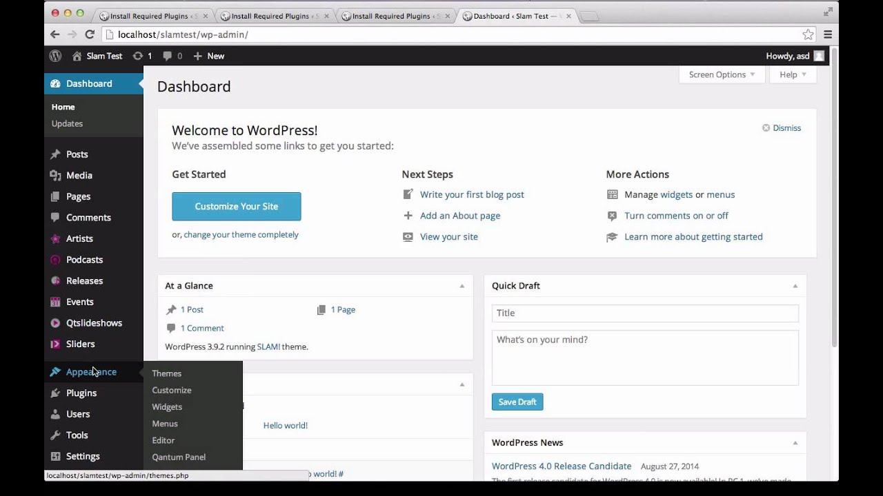SLAM! Music Wordpress Theme - Installation and Setup - YouTube