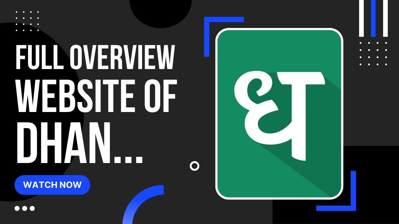 DHAN ONLINE TRADING PLATFORM | DETAIL OVERVIEW | stoxwalaa - YouTube
