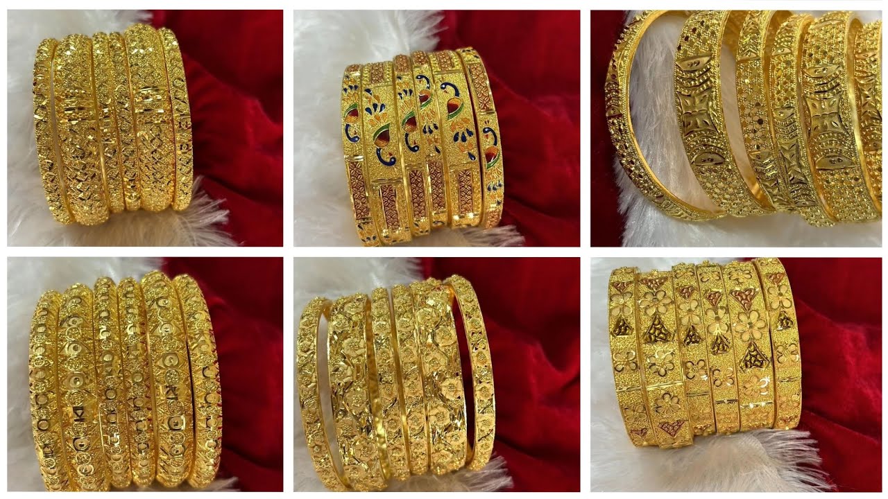 Gold kangana design for karva chauth special ll gold bangles designs ll ...
