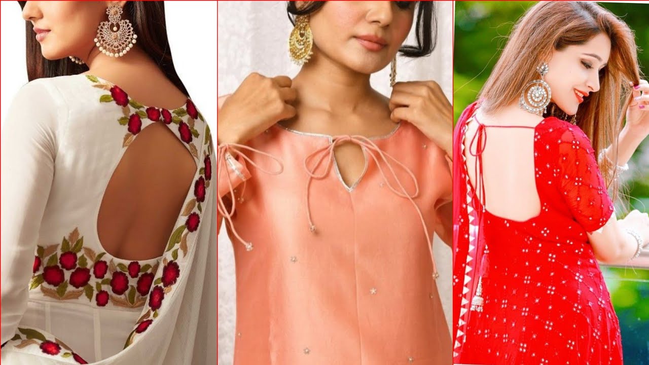 Ladies Suit Back Neck Design