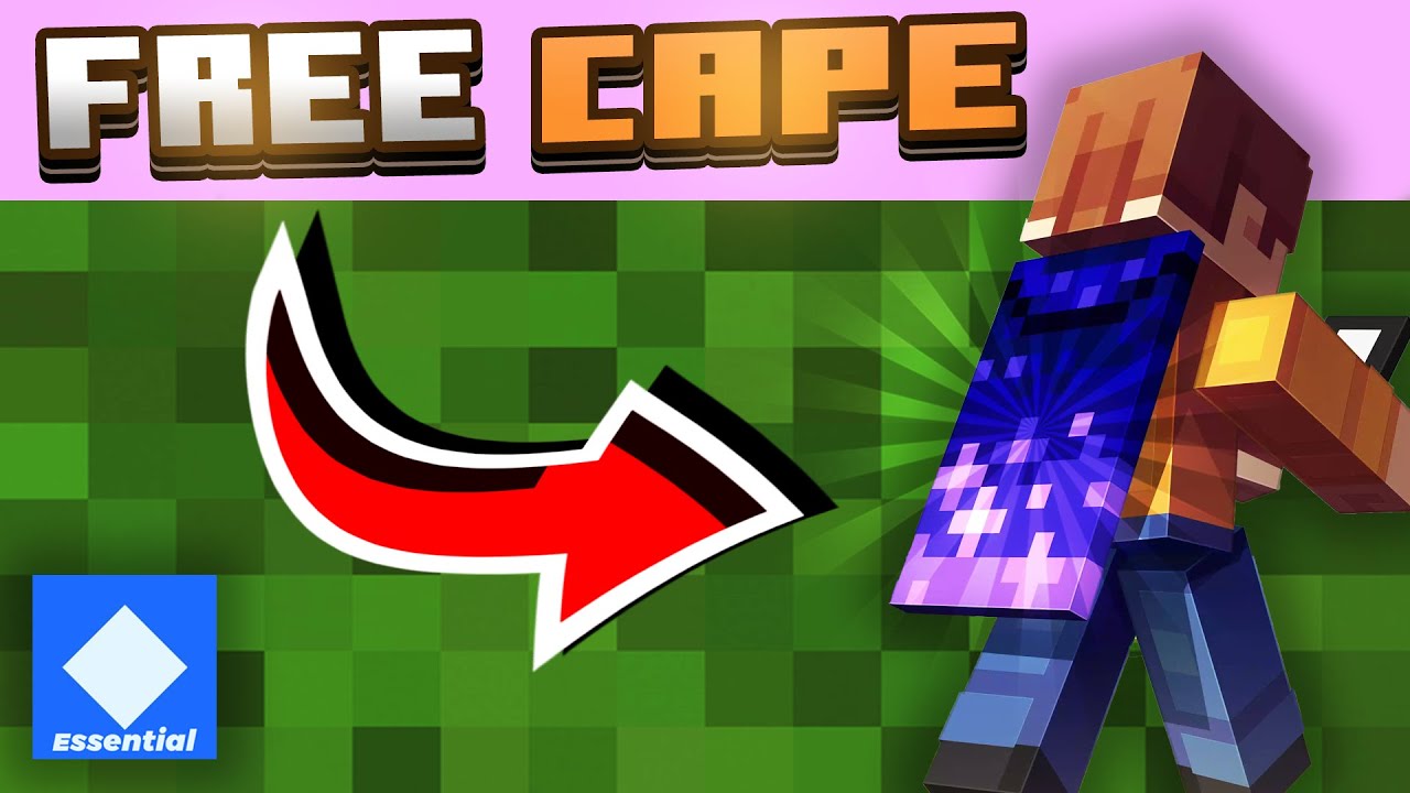 NEW Free Cape From Essentials Mod! كيف تحصل على كايب مجاني في ماين ...