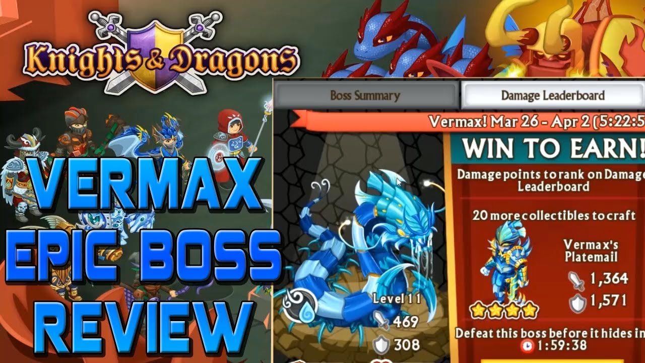 Knights & Dragons: Epic Boss Review - Vermax - YouTube