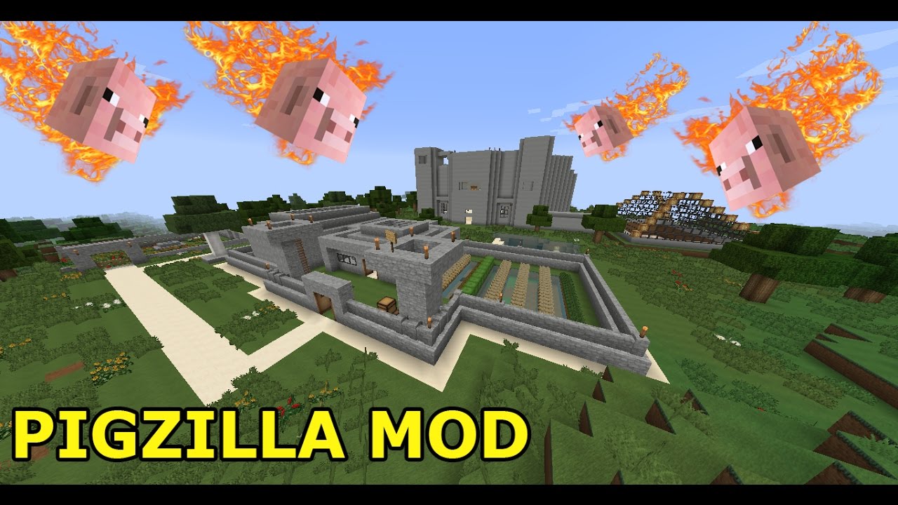 PIGZILLA MOD CERDO METEORO GIGANTE DESTRUYENDO APOCALIPSIS MINECRAFT 5 ...