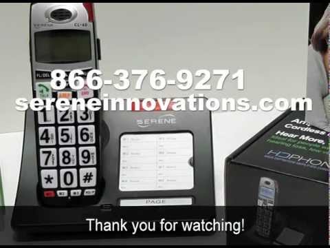 Serene Innovations CL60 Big button amplified talking Caller ID cordless ...