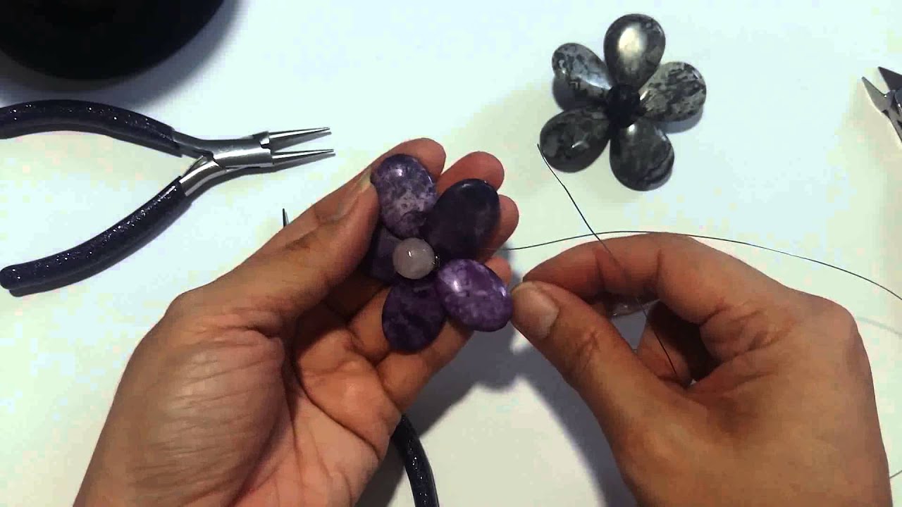 video membuat bros bunga koleksikikie - YouTube