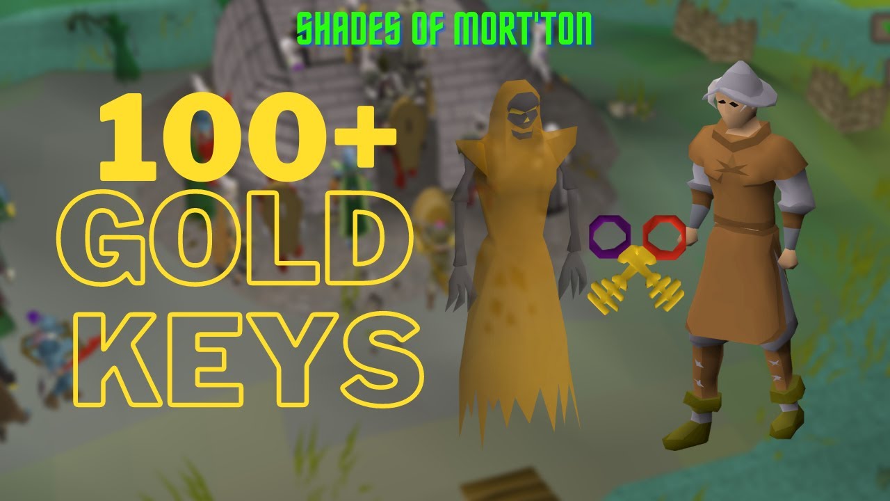 [OSRS] Loot from 100+ Golden Shades of Mort'ton Keys - YouTube