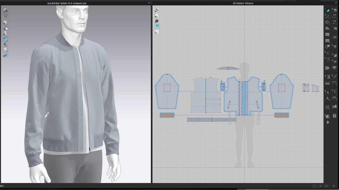 Drafting Bomber Jacket, Marvelous Designer, Clo - YouTube