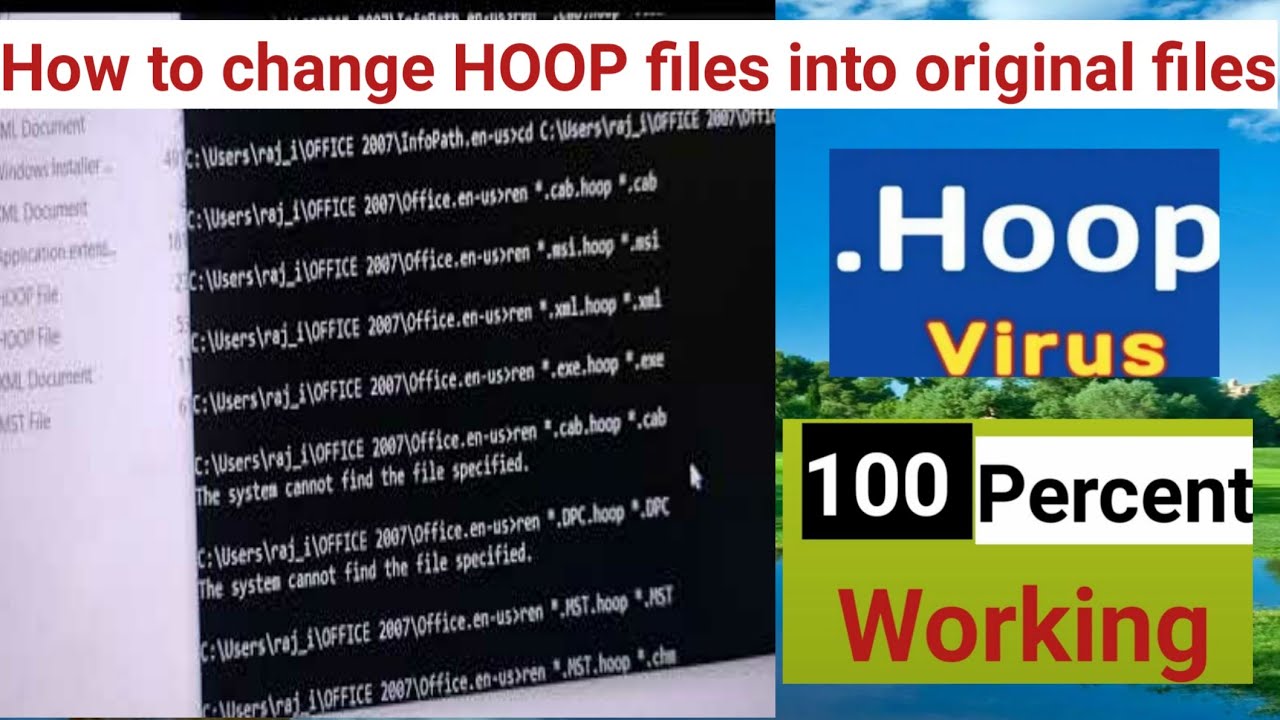 How to change HOOP files into original files - YouTube