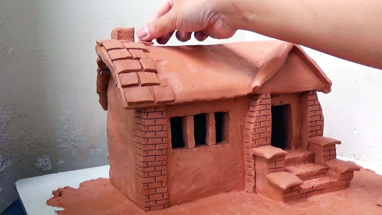 DIY Masterpiece of Mud House: Building a Handmade Home Miniature with ...