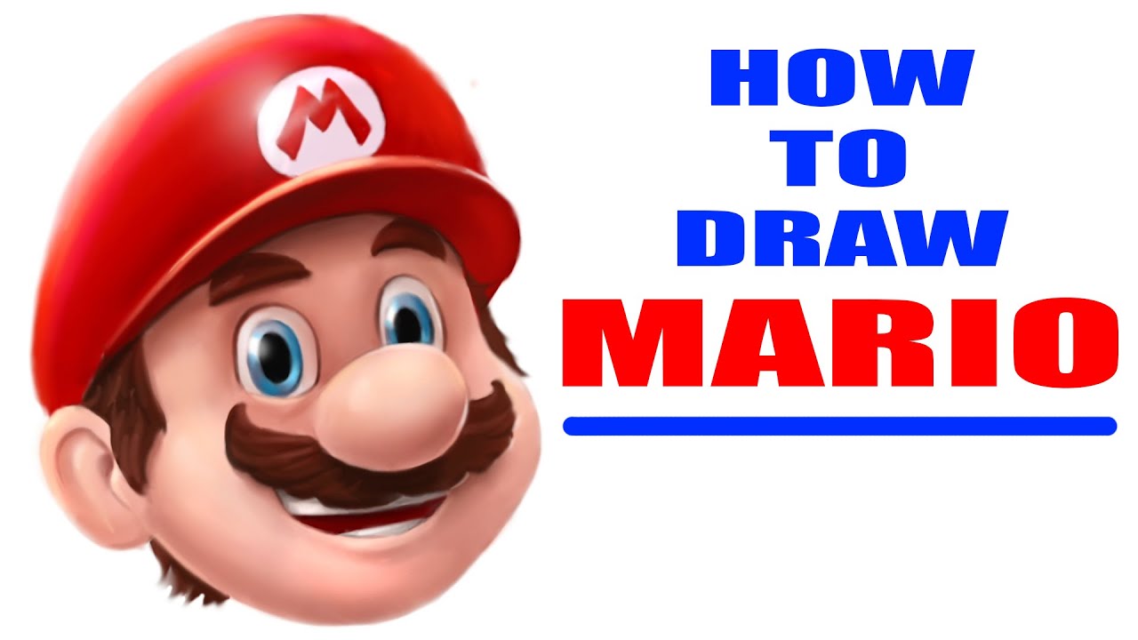 How to Draw Mario | Drawing Mario in Photoshop step by step - YouTube