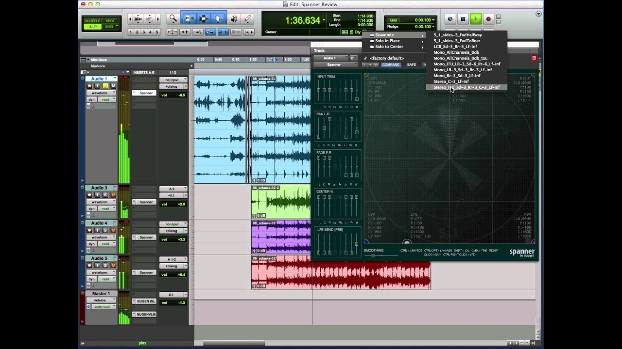 Review Of Spanner Surround Panner Plug-In For Pro Tools - YouTube