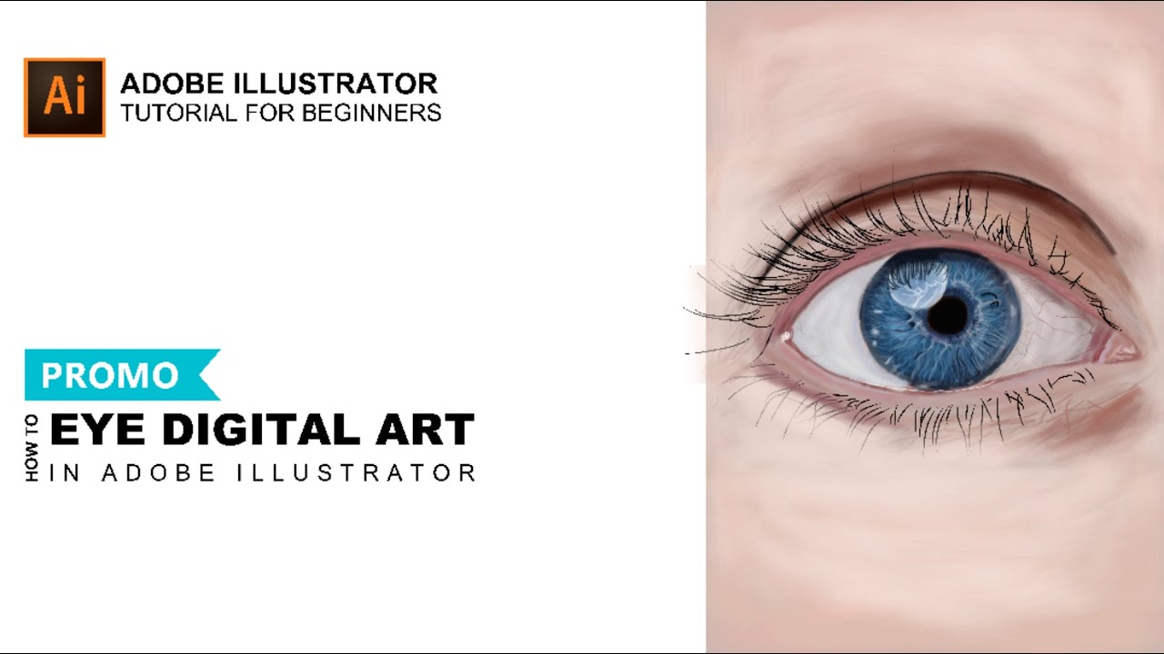 How to draw realistic vector eye illustration in Adobe illustrator ...