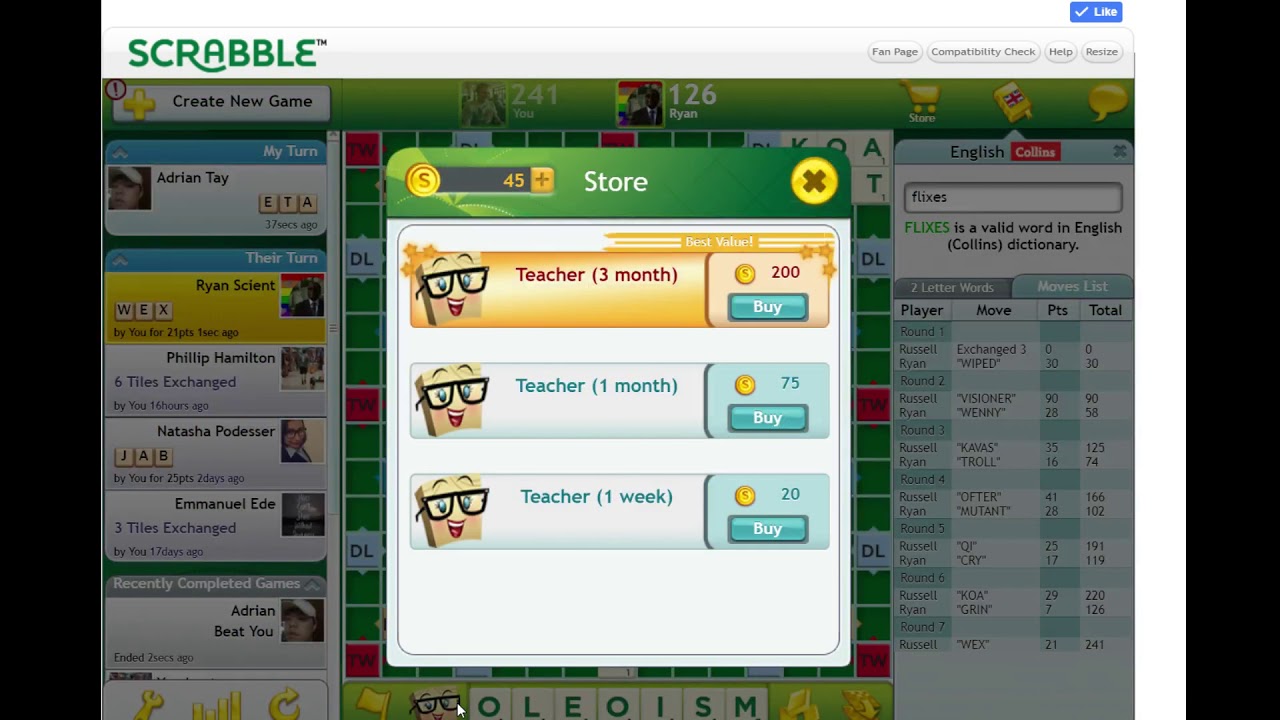 Playing Scrabble Online #236 - YouTube