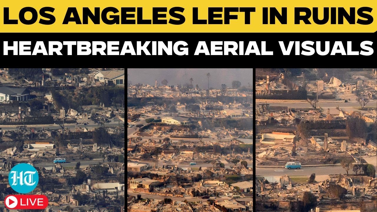 LIVE: LA Fires From Above | Aerial View Of Palisades Fire | California ...