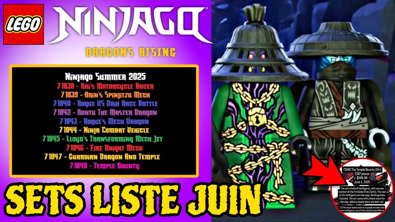 NINJAGO DRAGON RISING SAISON 3 LEAKS DESCRIPTION SETS JUIN 2025 !!! (Le ...
