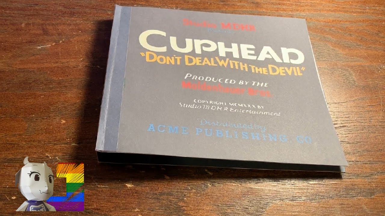 [Papercrafting]: Cuphead Book!! - YouTube