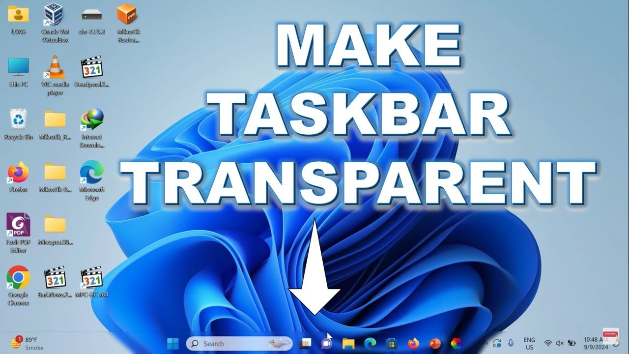 How To Make Taskbar Transparent In Windows 11 - YouTube