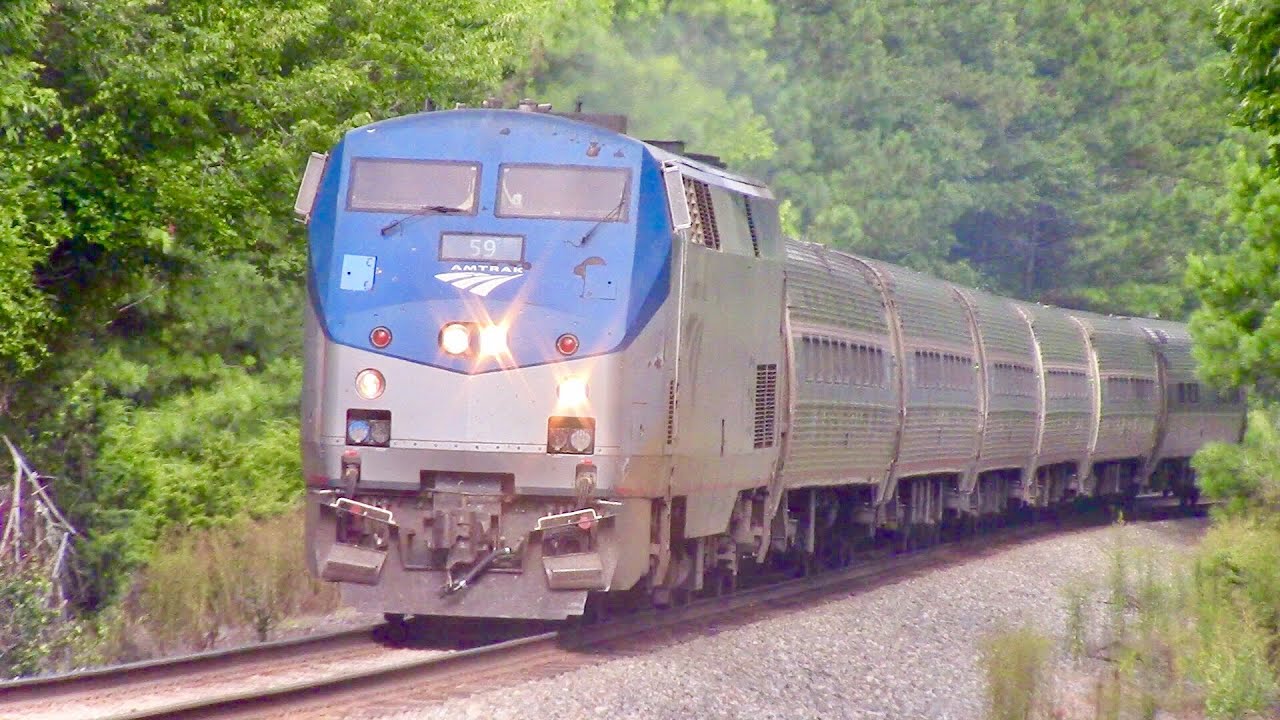 Amtrak Carolinian 80 Arriving into Durham, NC - YouTube