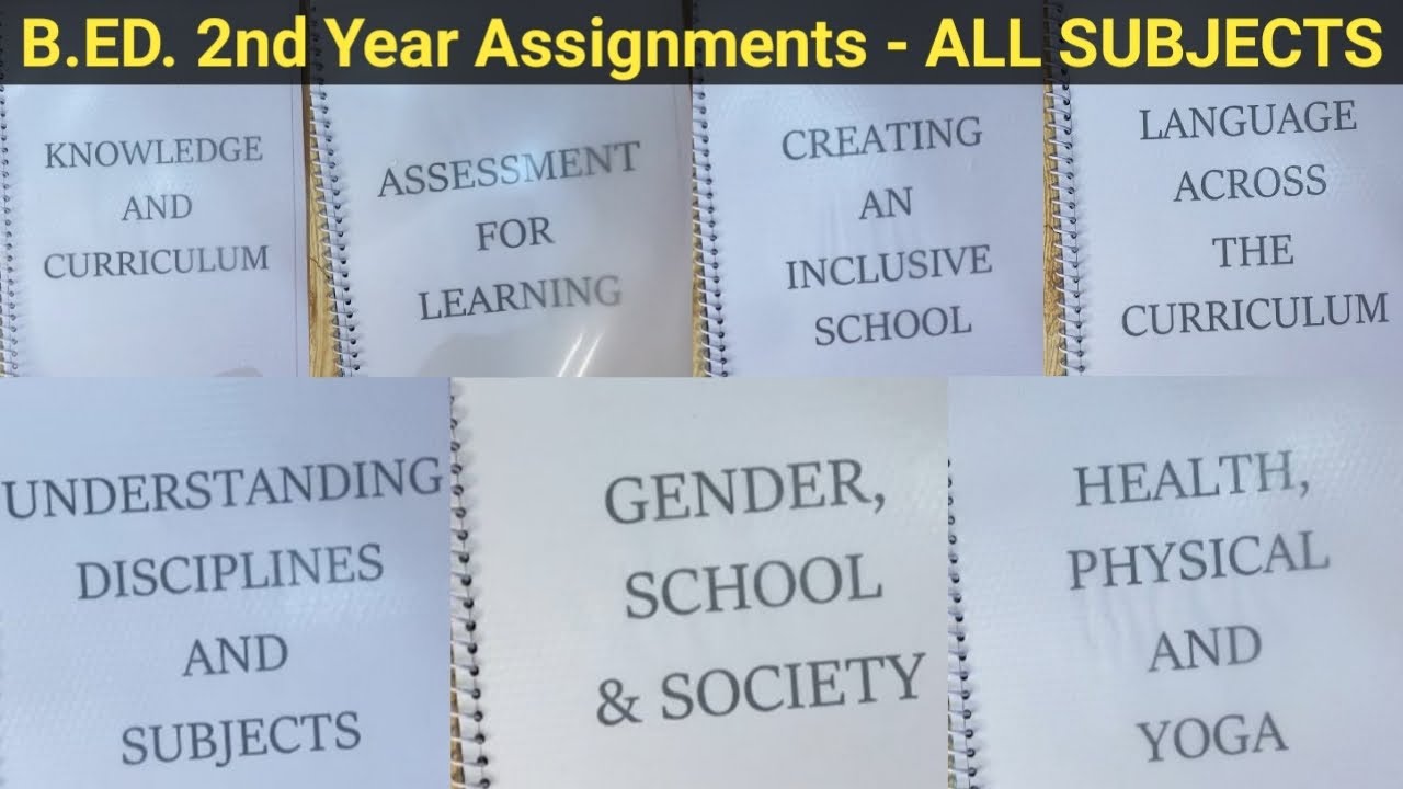CRSU B.Ed. 2nd Year all Subjects Assignment - YouTube