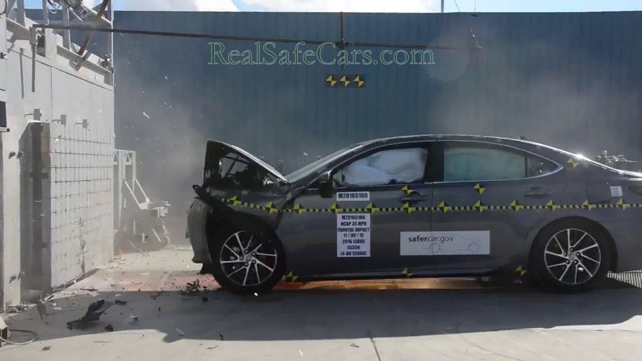Lexus ES-350 (2013-2018) Crash Tests (Side-Pole, Front, Side) - YouTube