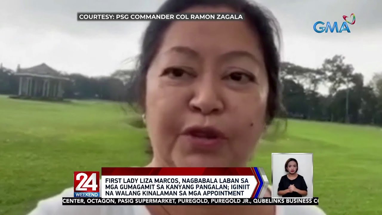First Lady Liza Marcos, nagbabala laban sa mga gumagamit sa kanyang pangalan;... | 24 Oras ...