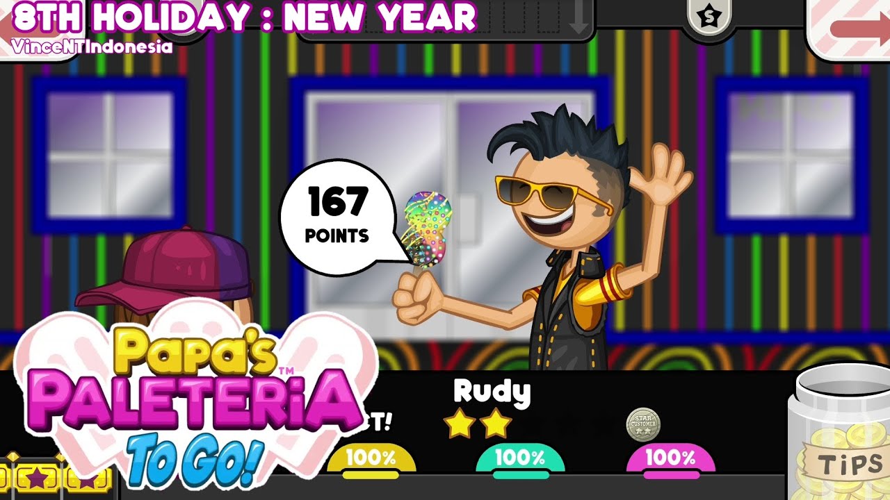 Papa's Paleteria To Go! - 8th Holiday : New Year (Perfect Day) - YouTube