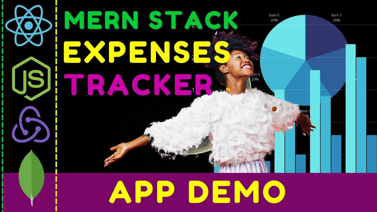 🟢 mern stack tutorial project for beginners #1. Expenses app demo 🌈 ...