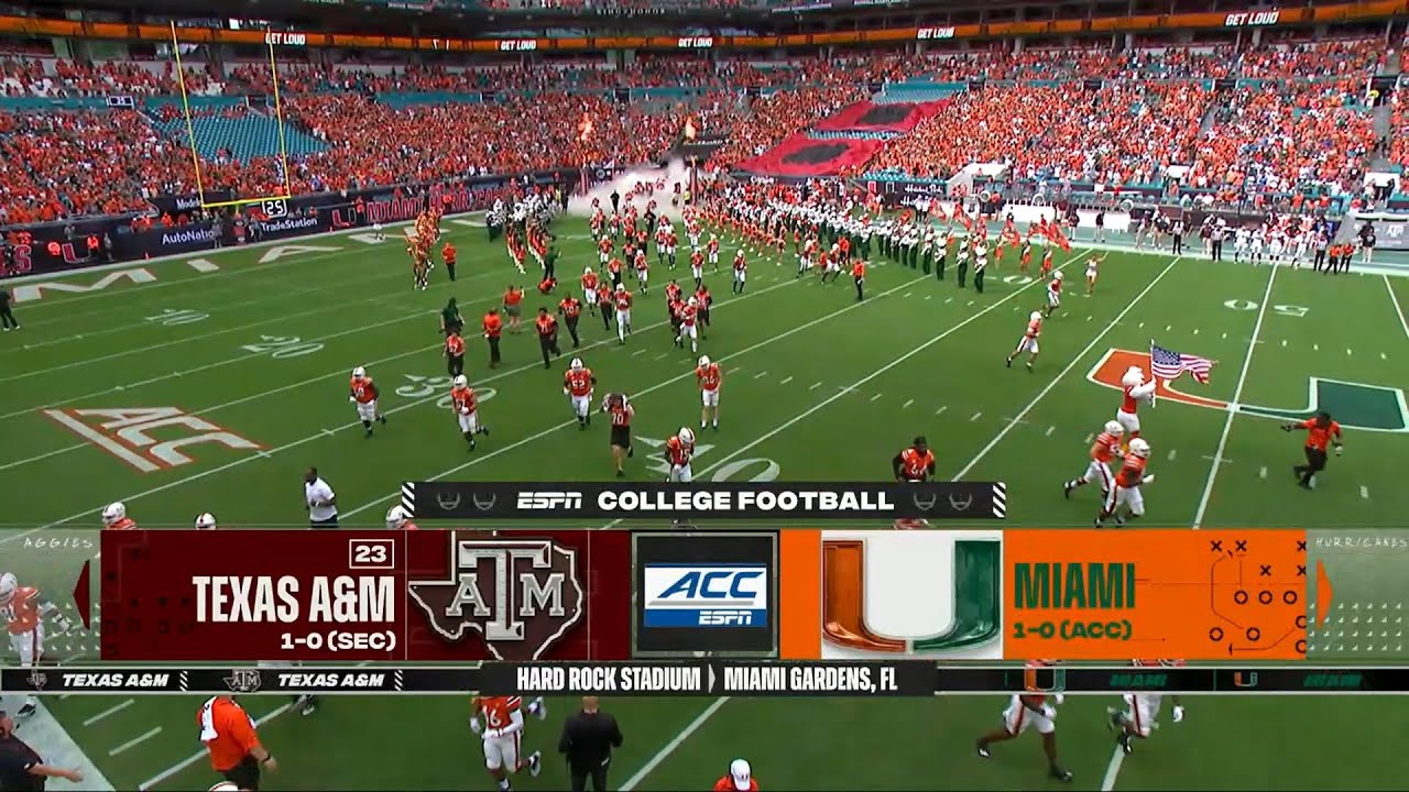 ABC CFB intro | 23 Texas A&M @ Miami | 9/9/2023 - YouTube