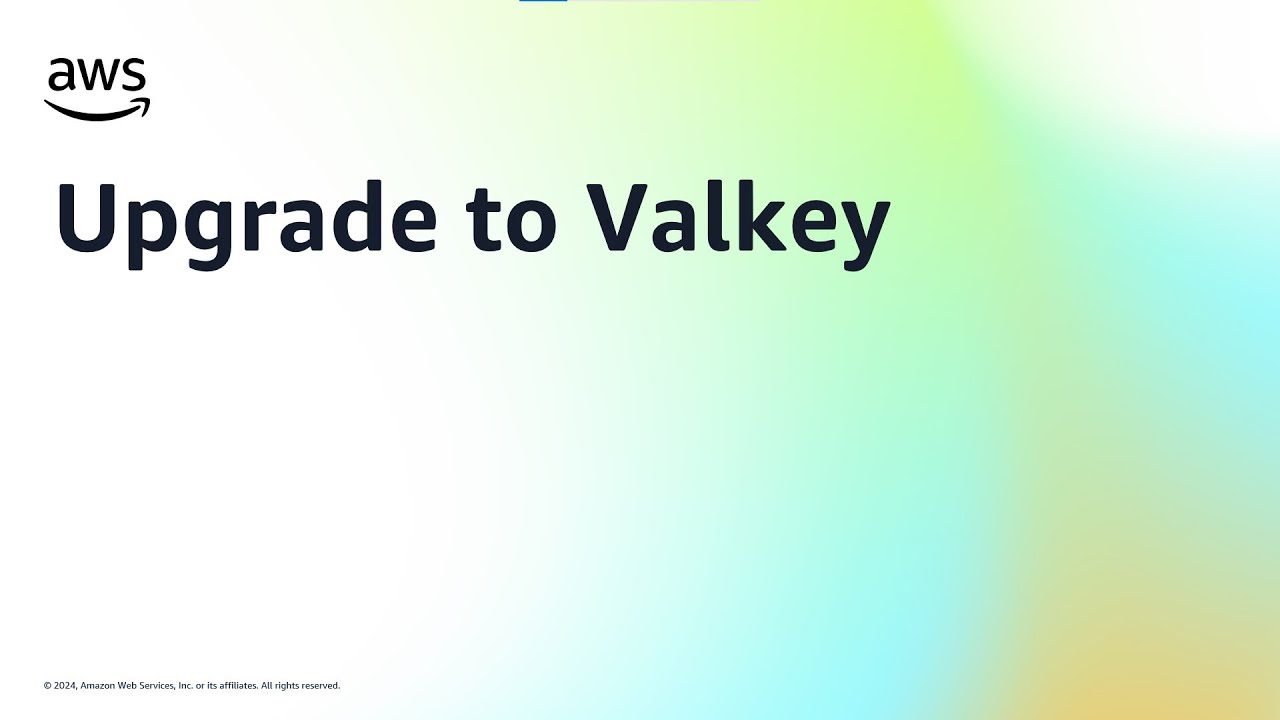 Upgrade to Valkey | Amazon Web Services - YouTube