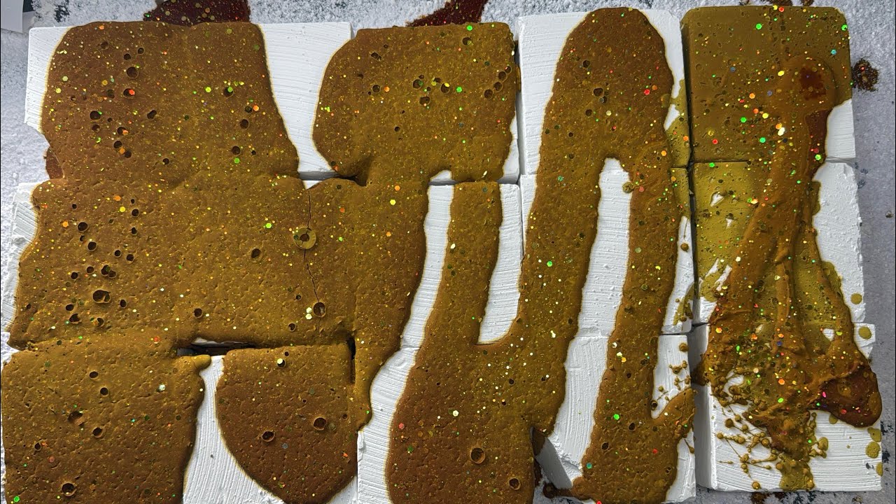 Soft Chalk Adorned with Golden Brown Cornstarch Paste 💕💕 - YouTube