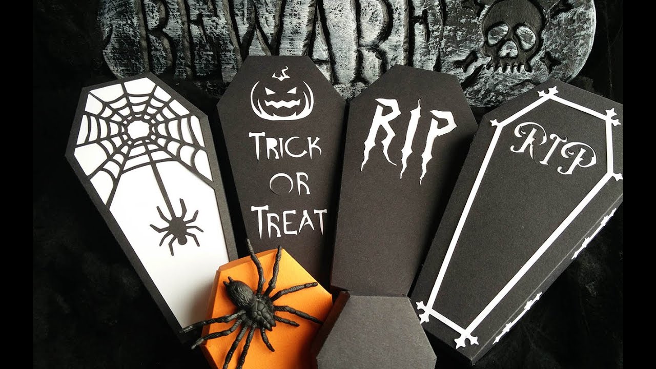 DIY Coffin Box Tutorial | 4 Halloween Packaging Designs - YouTube