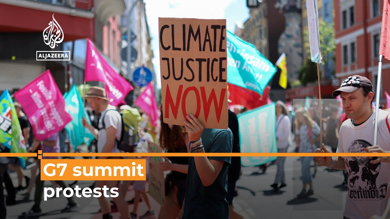 Thousands protest in Munich as G7 summit kicks off I AL Jazeera ...