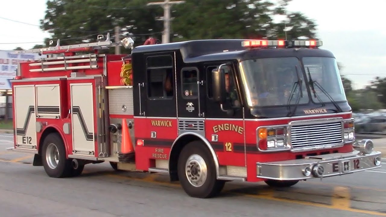 Warwick Fire Department Engine 12 Responding 7-14-23 - YouTube