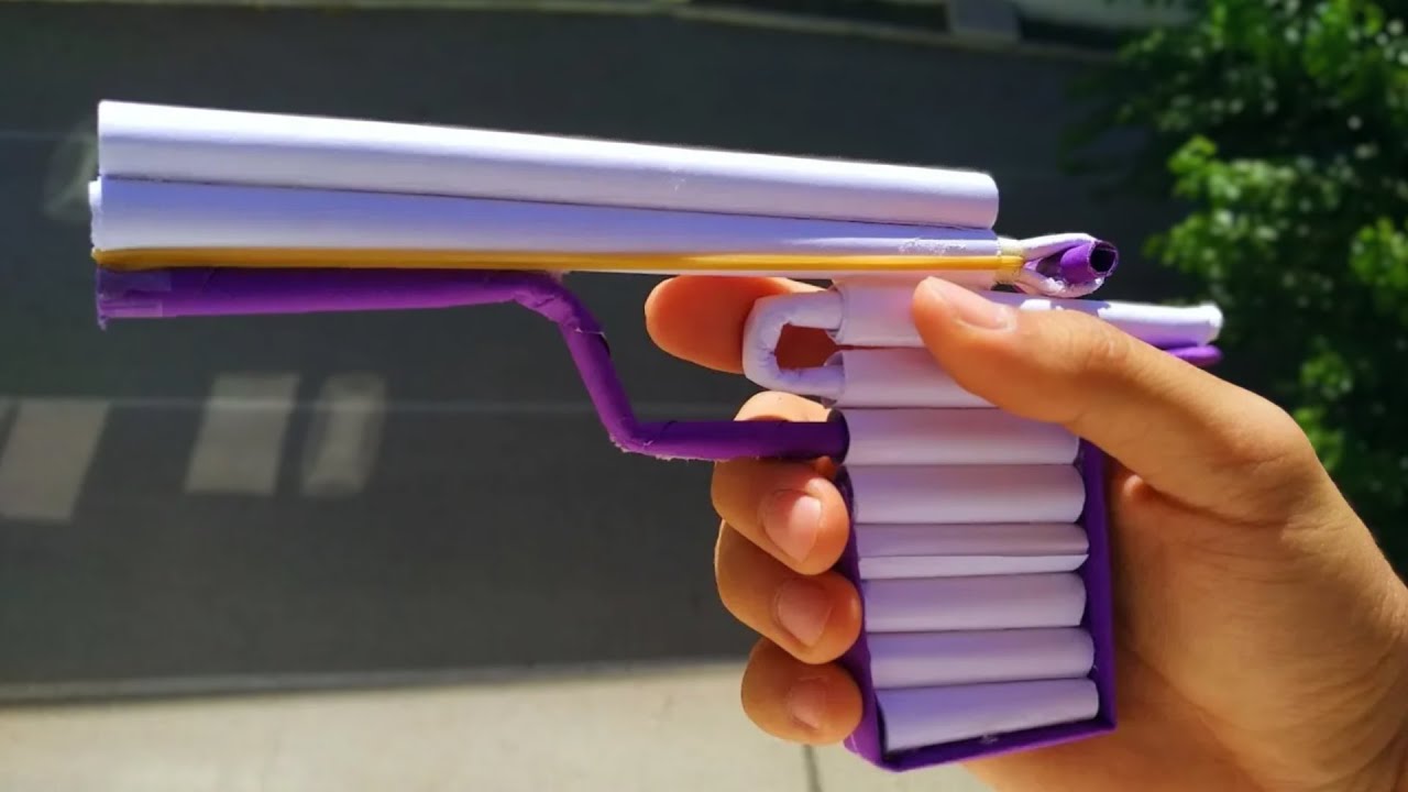 Comment fabriquer une arme à feu en papier ? Fabriquer un pistolet ...
