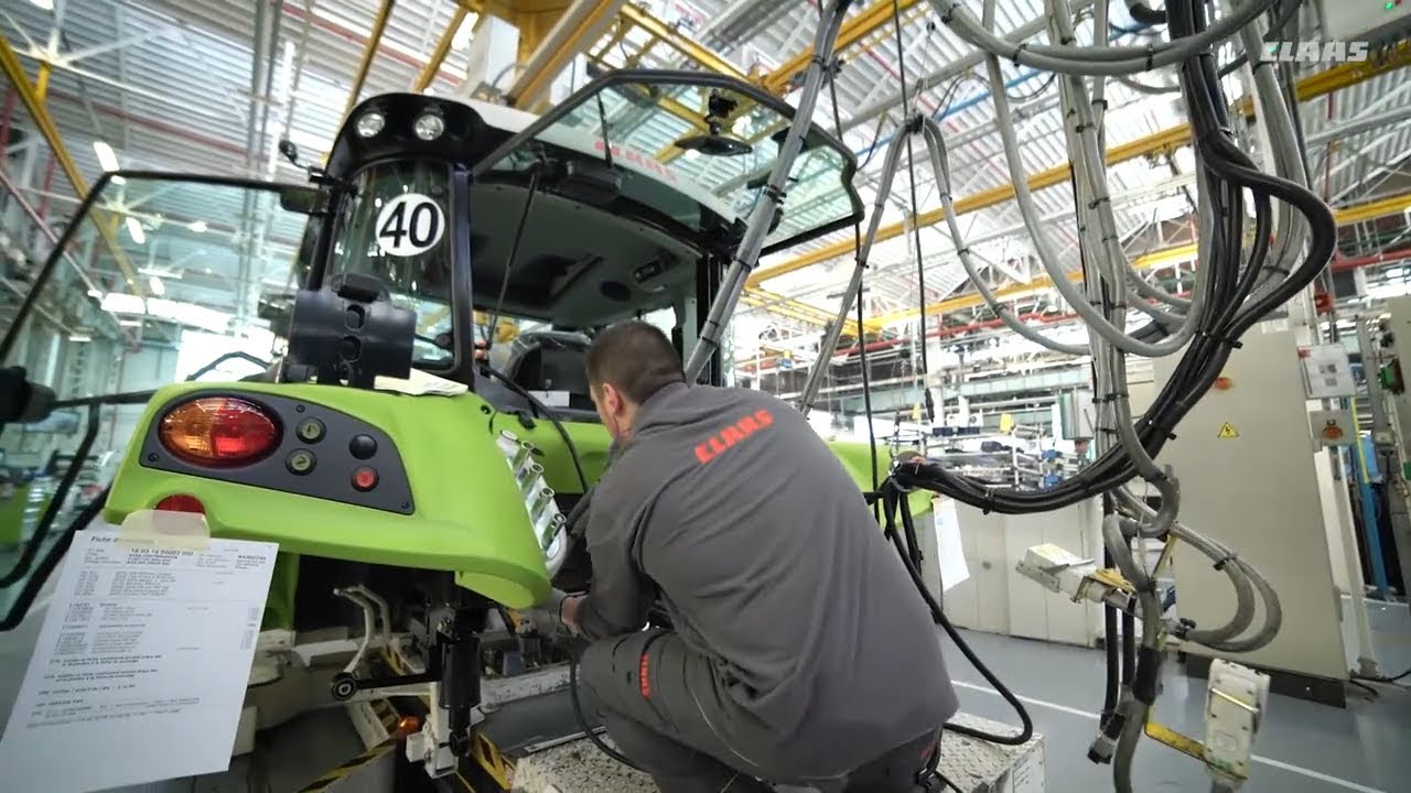 NEW CLAAS AXION Cabin production - YouTube