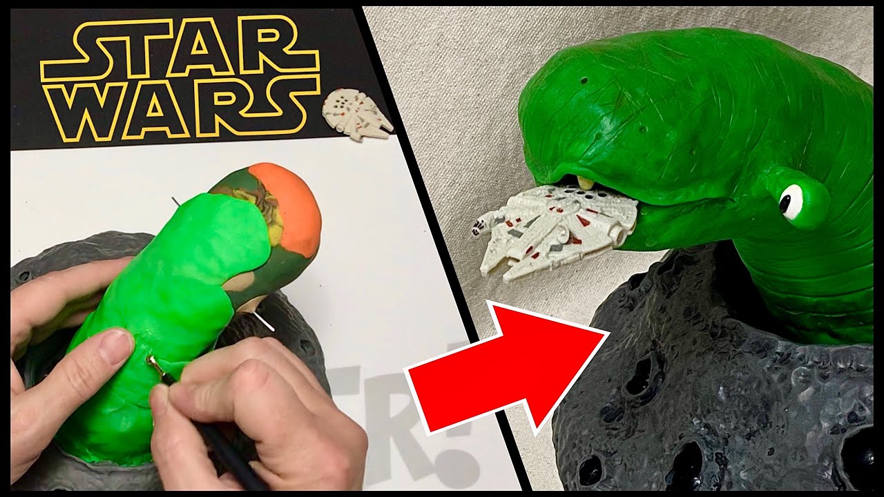 How to Make a Star Wars Space Slug out of Clay - YouTube