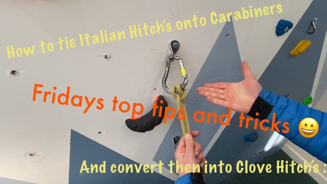 Tie an Italian hitch straight onto a carabiner and convert it into a ...