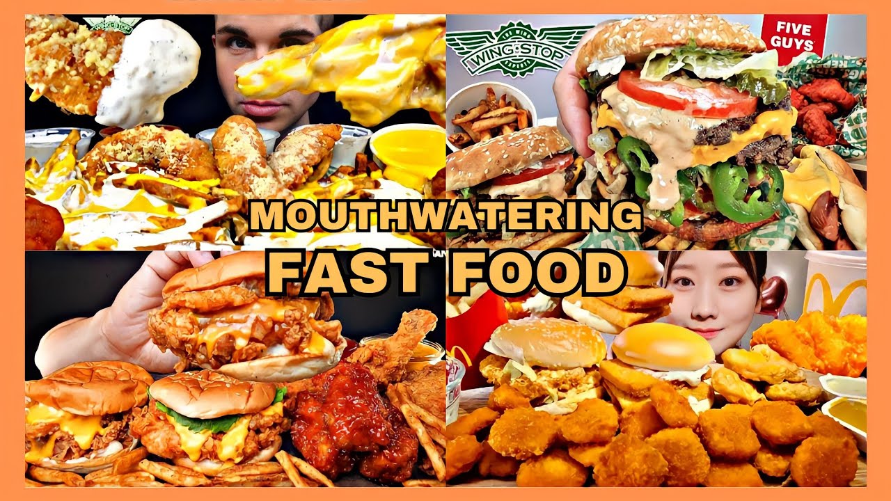 Mukbangers devouring their mouthwatering FAST FOOD meals - YouTube