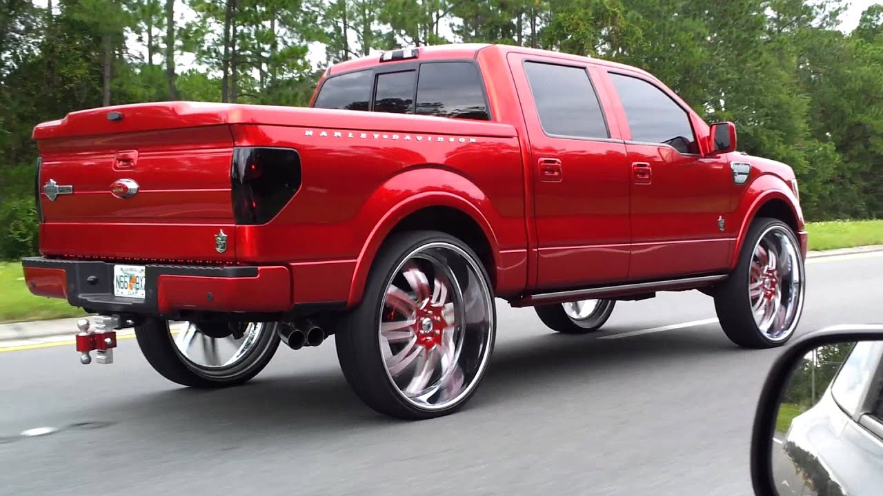 Candy Red 2011 Harley Davidson F150 on 32" Asantis CRUISING HARD PT1 ...