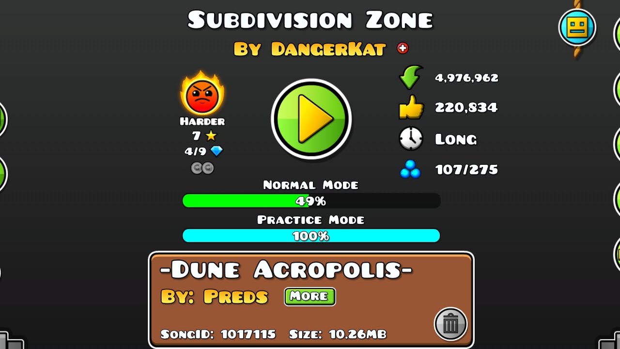 Subdivision Zone 49% | Geometry Dash 2.2 - YouTube