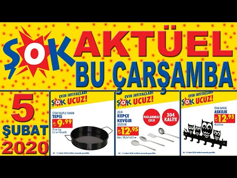 Şokta Bu Hafta Çarşamba Aktüel Ürünler | Şok Aktüel 5 Şubat 2020 | Şok Aktüel Kataloğu