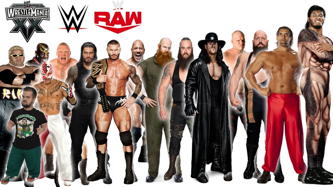 WWE Wrestlers Height Comparison - WWE SUPERSTARS - YouTube