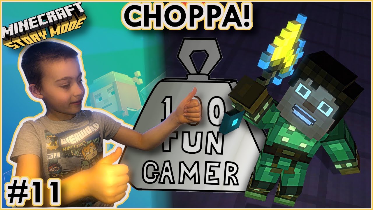 Minecraft Story Mode -11- Diamond Enchanted Axe!! - YouTube