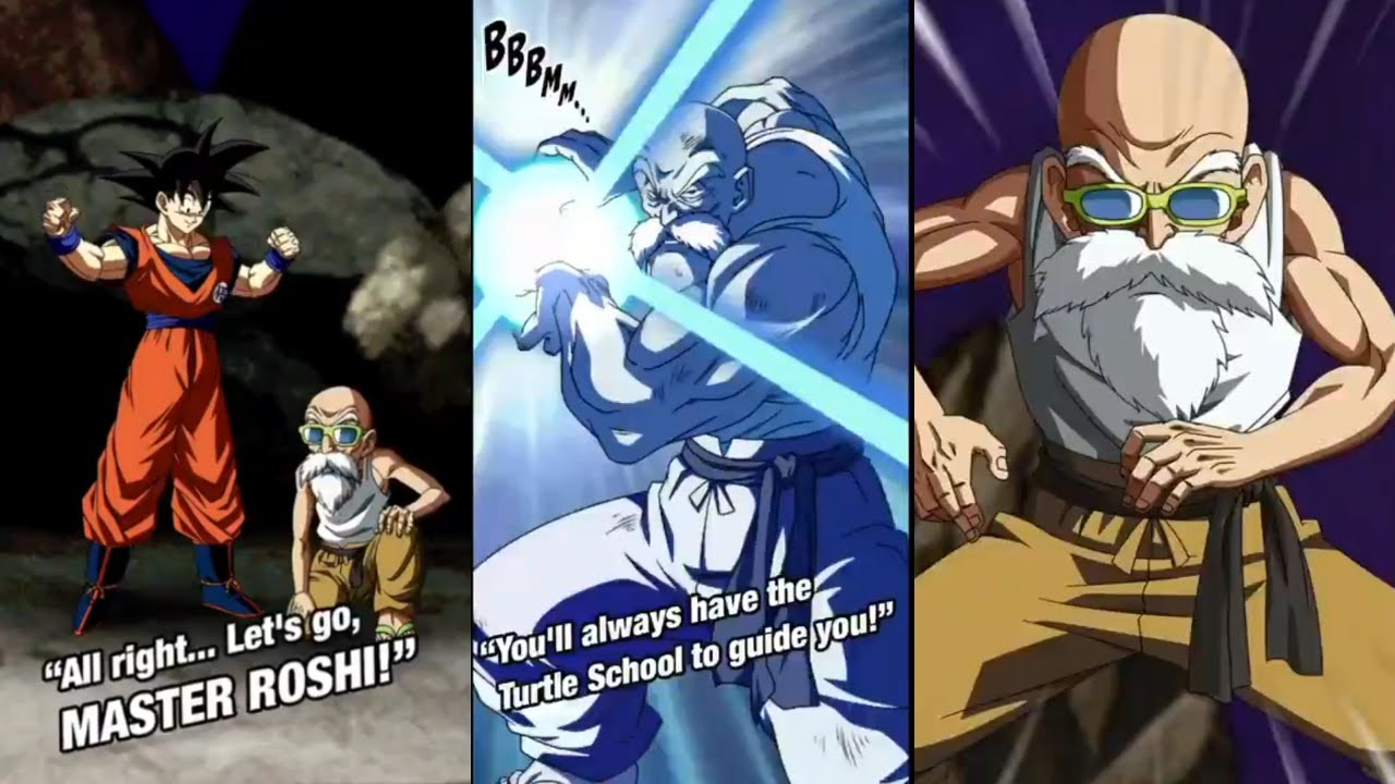 GLOBAL LR MASTER ROSHI SUPER ATTACKS & ACTIVE SKILLS ANIMATIONS ...