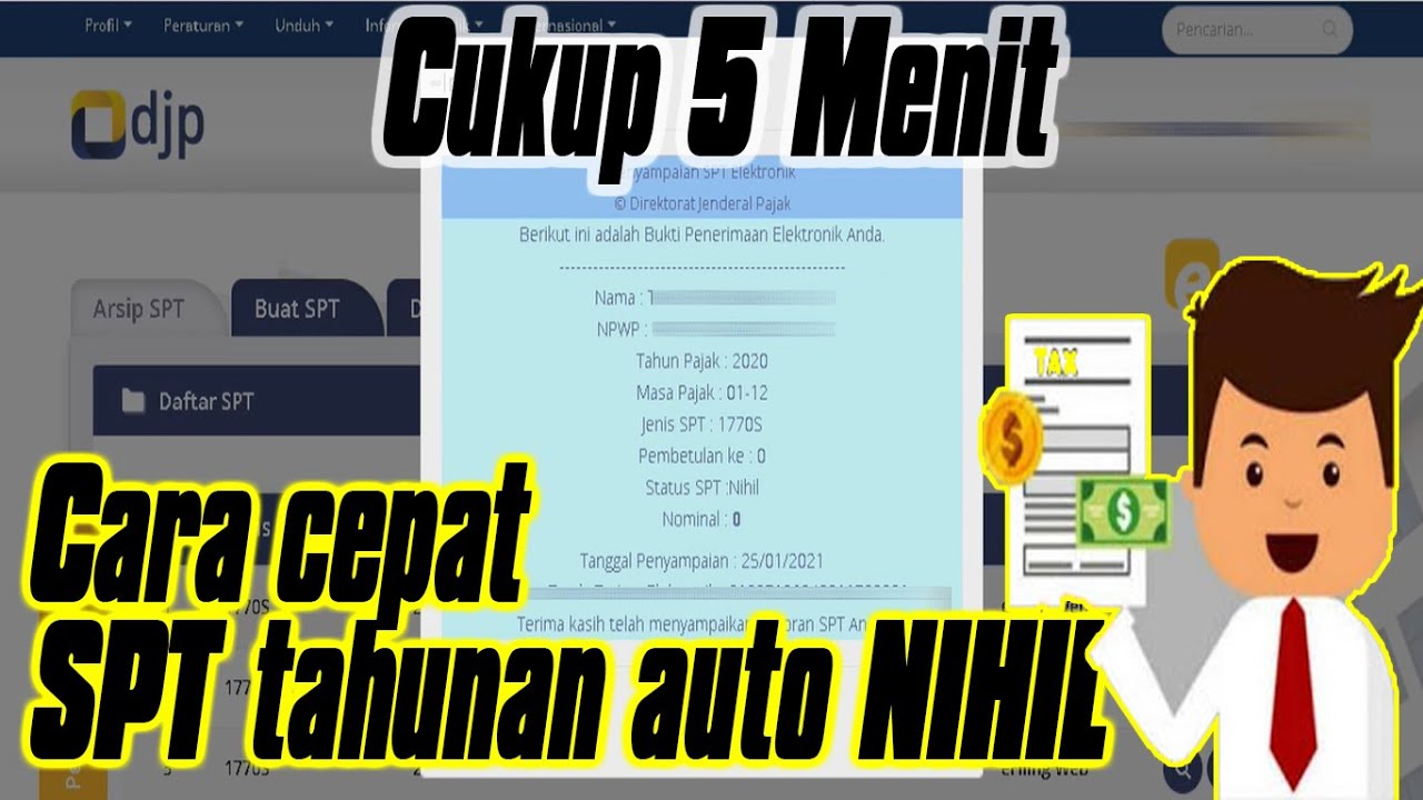 Cara Lapor Pajak SPT Tahunan Formulir 1721 A1 Pasal 21 - YouTube